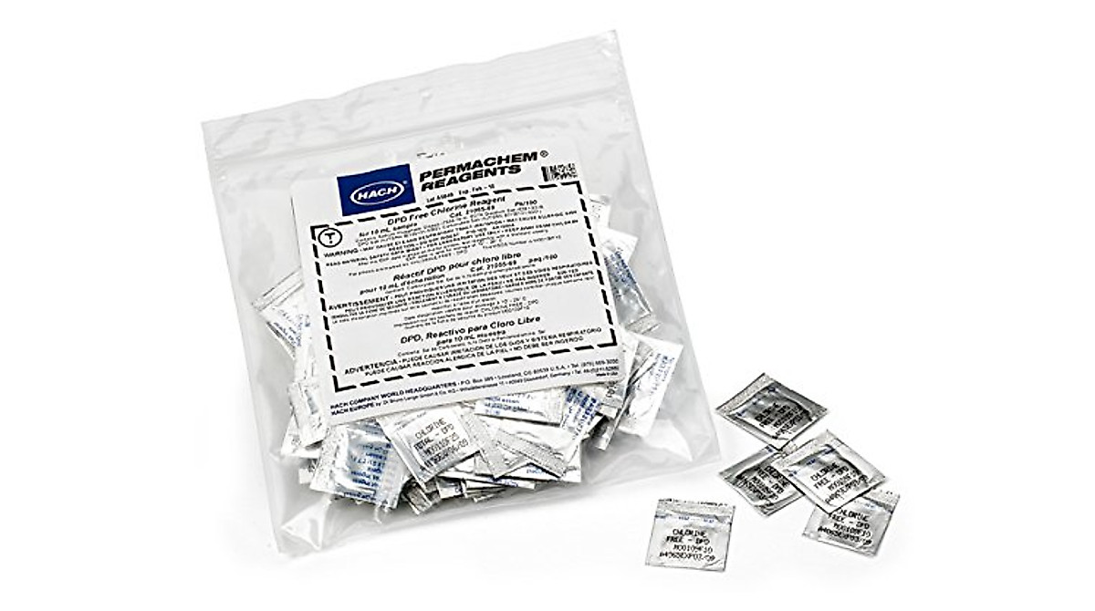 Hach DPD Free Chlorine Reagent Powder Pillows - 300 Pack