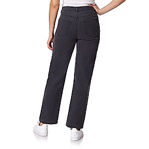 WallFlower Women's Dad Denim High-Rise Insta Vintage Juniors Jeans, Carbon, 0