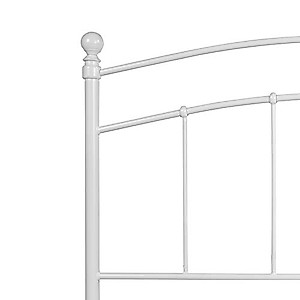 BizChair Decorative White Metal Queen Size Headboard