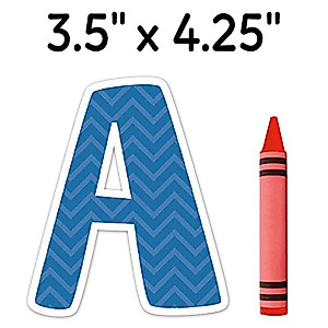 CTP Chevron Solids Punch-Out Letters for Classroom – Essential Homeschool Supplies – Top Back To School Supplies 1893