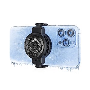 Cell Phone Cooler Black Shark Fun Cooler 2Pro, Cellphone Radiator with LED Temperature Display/Sleep Timer/Fan Speed Settings for 2.63-3.46 inches iOS/Android Semiconductor Heatsink Cooling