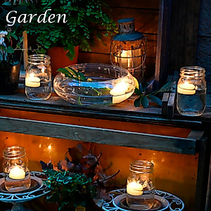 3inch White Floating Candles, 12PACK 13-15Hours Unscented Dripless Wax for Cylinder Vases, Centerpieces at Wedding, Birthday,Party, Pool, Holiday (12PACK, White)