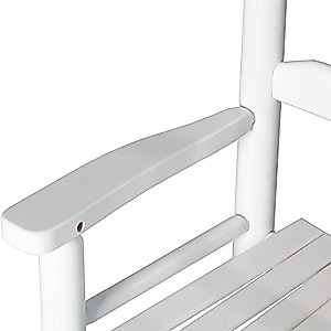BplusZ Rocking Kid's Chair Wooden Child Toddler Patio Rocker Classic Ages 3-6 White, Indoor