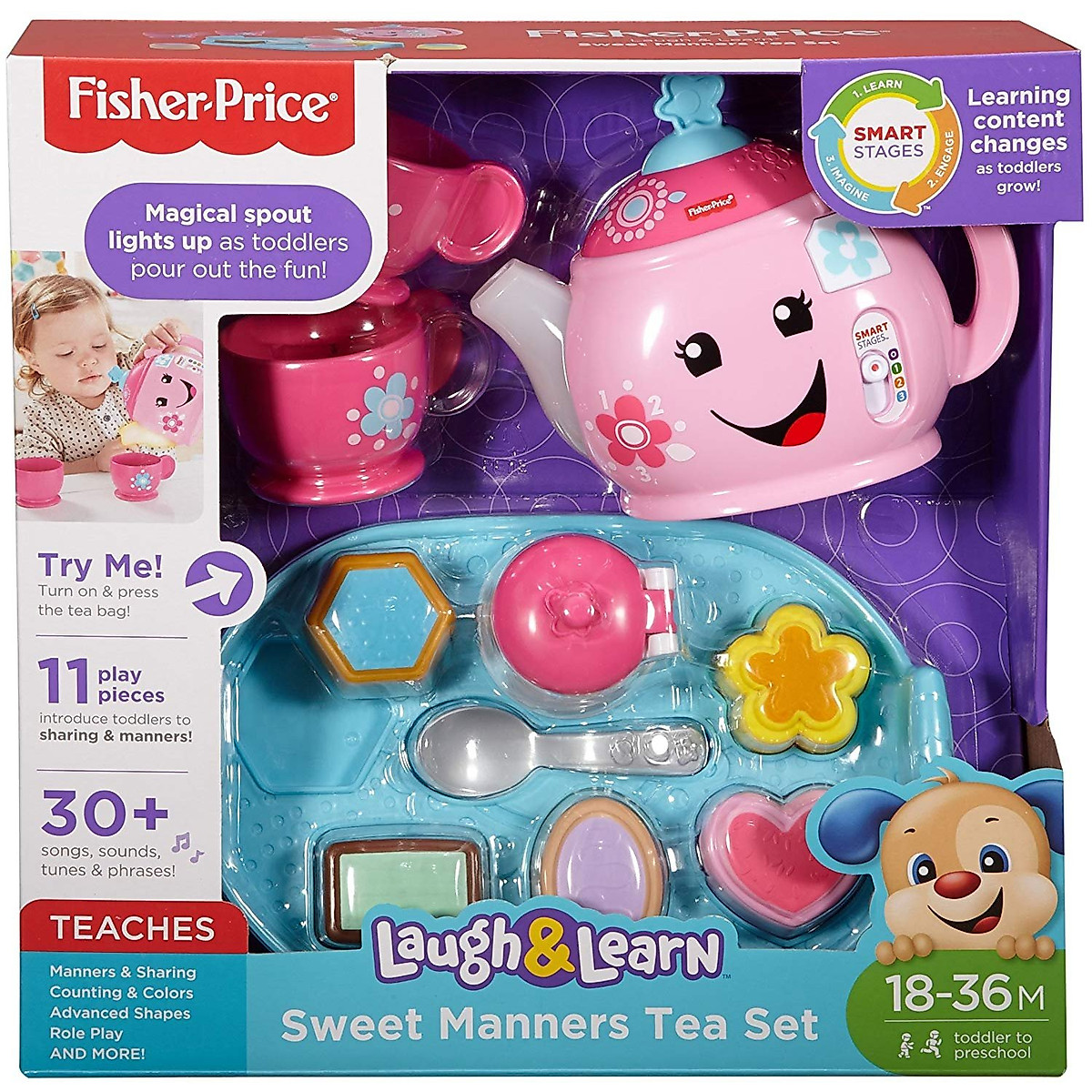 Fisher-Price Laugh & Learn My Smart Purse Bundled with Fisher-Price Laugh & Learn Sweet Manners Tea Set