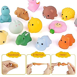 YIHONG 120 Pack Kawaii Squishies, Mochi Squishy Toys for Kids Party Favors, Mini Stress Relief Toys for Christmas Party Favors, Classroom Prizes, Birthday Gift, Goodie Bag Stuffers