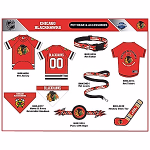 NHL Chicago Blackhawks Tee Shirt for Dogs & Cats, Small. - Are You A Hockey Fan? Let Your Pet Be An NHL Fan Too!
