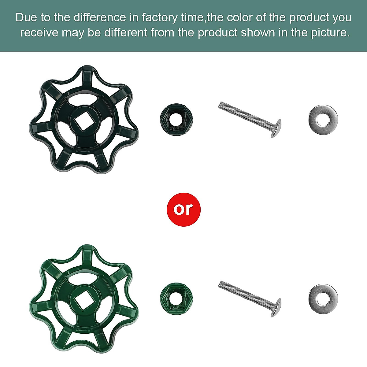 VIDABTE Outdoor Faucet Handle,Hose Bibb Round Wheel Handle for Danco 10006 10006P,Outdoor Water Spigot with Universal Design Adapter and Screws,Water Spigot Hose Bibb Round Wheel Replacement (2 Set)