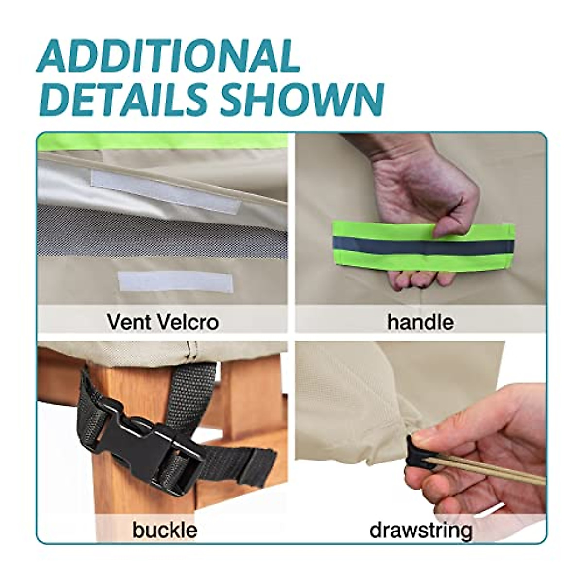 YUYAKACover Kids Water Table Cover Khaki 28”D X 18”H for Sand Water Table Outdoor Waterproof Sunproof and Dustproof with Carrying Handle