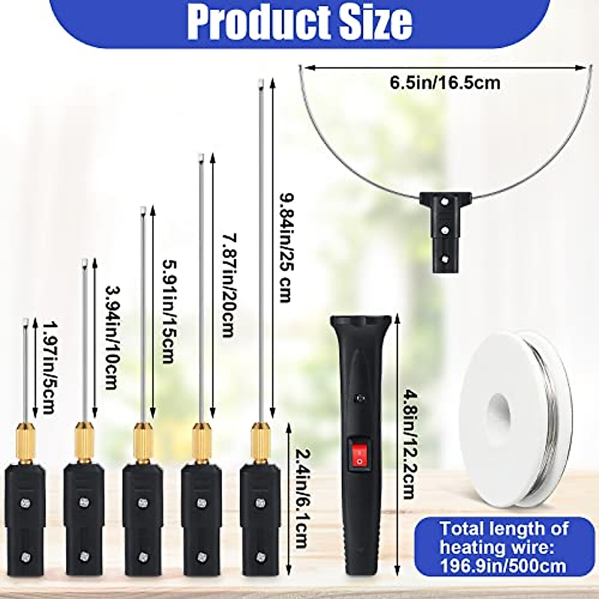 Hot Wire Foam Cutter Kit with Temperature Controller, 100-240v /24W Electric Cutting Machine Foam Cutter Electric Cutting Tool with Marker for Art Craft EVA Foam Carving (Black)