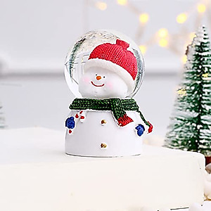 Airshi Christmas Crystal, Durable Battery Power Supplied Lighted Christmas Globe Decor Delicate Glitter for Home Decoration (Large Snowman)