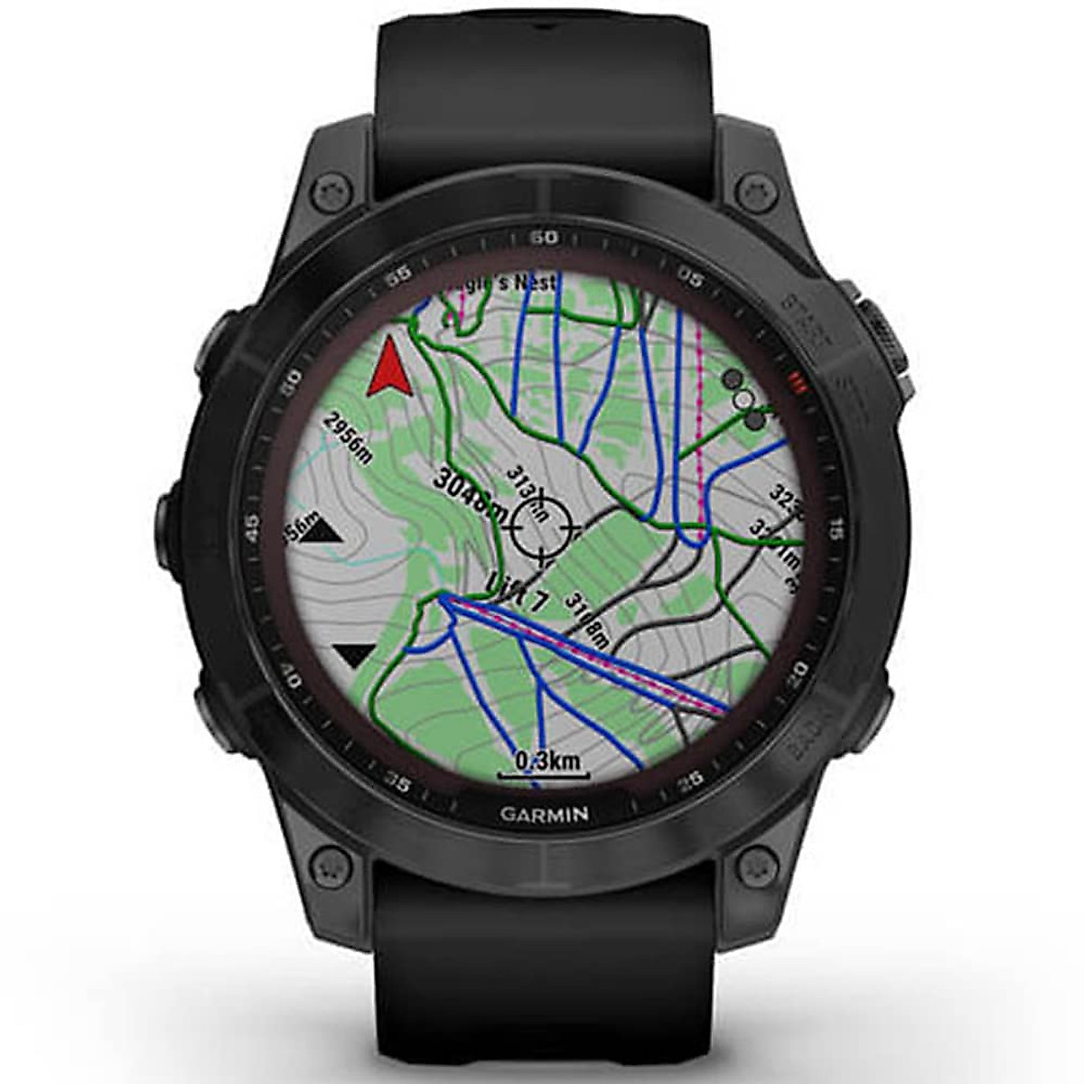 Garmin 010-02540-20 Fenix 7 Sapphire Solar Smartwatch Carbon Gray DLC Titanium with Black Band Bundle with 2 YR CPS Enhanced Protection Pack