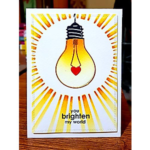 CrafTreat Reusable Sun ray Stencils for Painting on Wood, Canvas, Paper, Fabric, Floor, Wall and Tile - Sunrays - 6x6 Inches - Reusable DIY Art and Craft Stencils - Stencil Sun