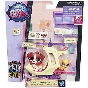 Littlest Pet Shop City Rides St. Bernard and Kitten Helicopter