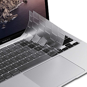 UPPERCASE GhostCover Premium Ultra Thin Keyboard Cover Protector Compatible with 2020+ MacBook Air 13” with Intel Chips or Apple Silicon M1 Chip, Latest Generation (A2179 A2337)