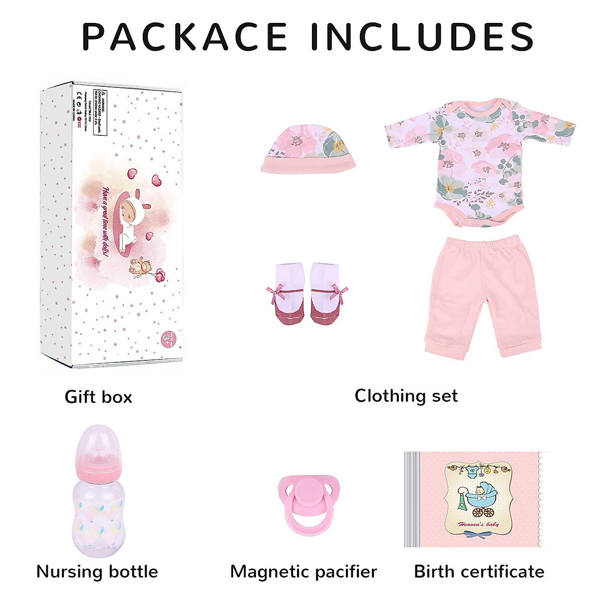 Kaydora Sleeping Reborn Baby Dolls, 22 Inch Lifelike Newborn Baby Girl Doll, Realistic Baby Reborn Toddler, Handmade Weighted Soft Body Reborn Dolls That Look Real, Amazing Gift Set for Kids Age 3+