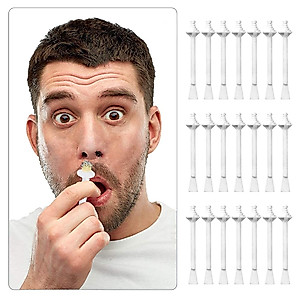DecBlue Nose Wax Sticks - 60Pcs Plastic Nasal Cleaning Applicators for Painless Nostril and Eyebrow Hair Removal for Men and Women