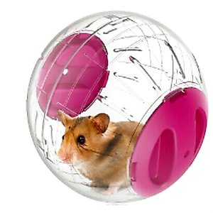 emours Pets Small Animals Run-About Mini 4.7inch Exercise Balls for Dwarf Hamsters,Pink