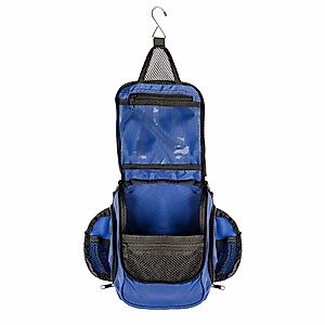 NeatPack Compact Hanging Toiletry Bag and Organizer, Water Resistant with Mesh Pockets (Marine)