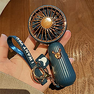 Aozhen Mini Handheld Fan USB Desk Fan Small Personal Portable Hand Fan Table Fan with Rechargeable Battery Operated Cooling Folding Electric Fan 3-10H Working Hours for Women Men Office