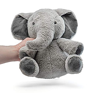 PREXTEX Elephant Stuffed Animals - Soft & Cozy Baby Stuffed Elephant Plush Toy (Large - 10.5 Inches) Machine Washable Stuffed Animals for Boys & Girls 3-5+