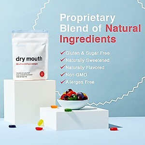 High&Dry - Dry Mouth Lozenges, Helps Stimulate Salivary Flow, Targets Dry Mouth Issues Like Bad Breath, Supports Healthy Gums and Throat, Gluten-and-Sugar-Free Candies, Oral Care Package, 47g