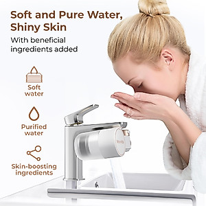Waterdrop Soft Water Skincare Filter 2.0, Bathroom Sink Filter Water Faucet for Skin, Faucet Water Filter, 0.01 Micron, Reduce Chlorine & Scale Control，BFT1(1 Filter Included)