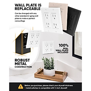 Elder Welder® Wall Outlet Hidden Safe with Key Lock | The Sneaky Way to Trick Thieves | Easy to Install | 100% Real Wall Plate | Wall Hidden Safe for Money | Elevated Choice Over Book Safe or Can Safe