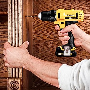 DeWalt 12V MAX 2 Tool Cordless Driver and Drill Hand Tool Set Combo Kit with Drill Bit Set, 45 Piece Screwdriver Set, and Battery Power Pack