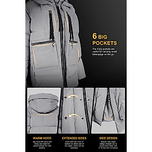 Orolay Women's Thickened Down Jacket Gray Small