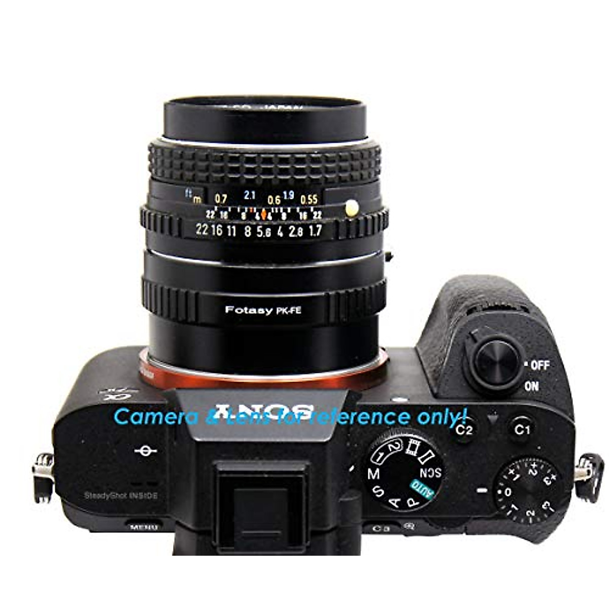 Fotasy PK Lens to E Mount Adapter, K Mount E Adapter, PK FE Adapter, Compatible with Pentax K Lens Sony a7 a7R a7s II III IV a9 a7c Alpha 1 a6600 a6500 a6400 a6300 a6100 a6000 a5100 a5000 a3500 ZV-E10