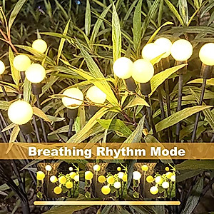 XIILSIE 4PCS Floating Pool Lights + New Upgraded 4 Pack 8 LED Solar Garden Lights Firefly Swaying Lights