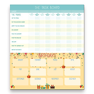 Blueline Magnetic Monthly Fridge Calendar with Shopping List and Note Pad, Runs Sept 2023 thru December 2024, 14"x13.5", (C174110A-24