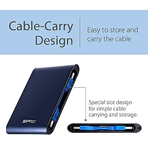 Silicon Power 2TB Rugged Portable External Hard Drive Armor A80, Waterproof USB 3.0 for PC, Mac, Xbox and PS4, Blue