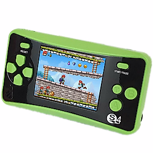 X-JJFUN QS-4 Handheld Game Player for Kids, Portable Arcade Entertainment Gaming System Retro FC Video Game Player 2.5" LCD Built-in 182 Classic Games, Best Birthday Gifts for Children Boys(Green)