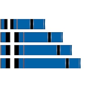 White Water Archery Non-Laminated Blue Traditional 10 Crest Arrow Wraps 15 pk Choose Length Width (7.75)