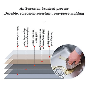 Single Bowl Kitchen Sinks,Outdoor Free Standing Sink, Commercial Restaurant Kitchen Bar Sink, With Cutting Board, Utility prep station Sink, Laundry Tub, Free Standing Stainless-Steel ( Color : A )