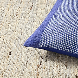 TOWN & COUNTRY TERRA Alara Indoor/Outdoor Decorative Pillow, 20"x20", Blue/Ivory