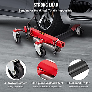 VEVOR Wheel Dolly, 1500 Lbs Capacity Car Dolly, 12'' Car Jack Dolly, Wheel Jacks for Cars, Vehicle Positioning Hydraulic Tire Jack, Heavy Duty Ball Bearings Skate for Vehicle Car Auto Repair Moving