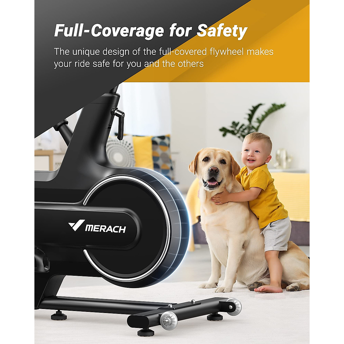 MERACH Indoor Cycling Bike, Exercise Bike for Home with Magnetic Resistance, Bluetooth Stationary Bike, Tablet Holder, CC