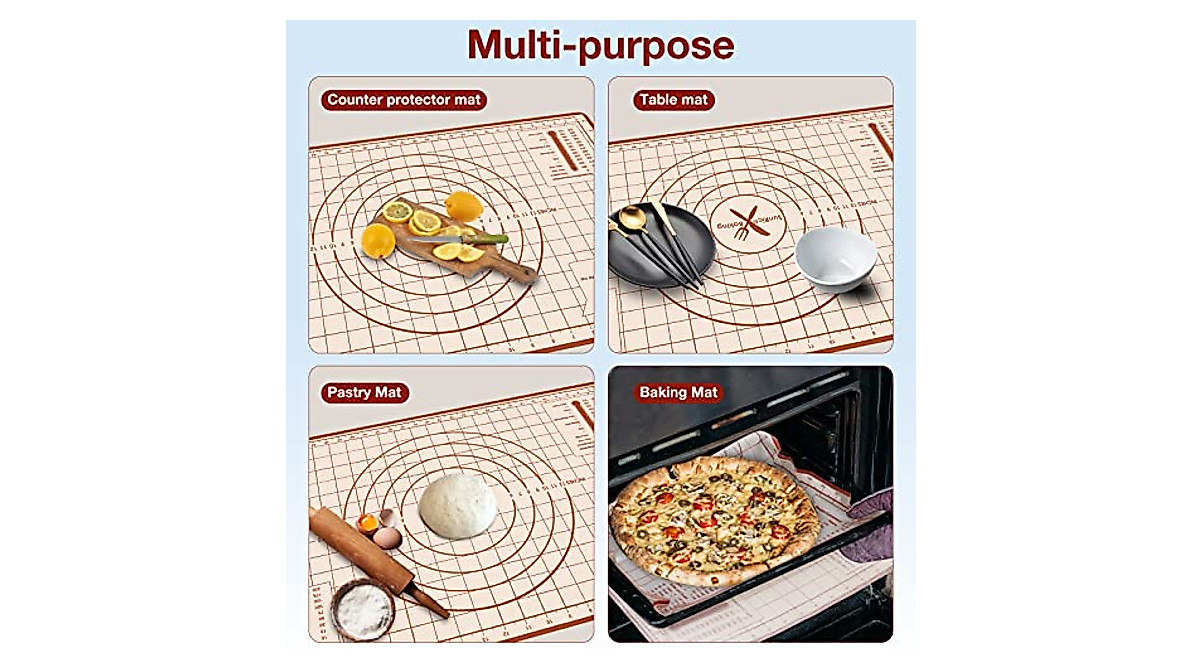 Silicone Baking Mat - Non-Stick, Extra Thick & Measuring 26x16