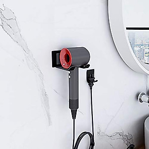 Hair Dryer Holder,FLE Blow Dryer Holder Wall Mounted Fit for Most Hair Dryers
