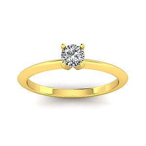 1/3ctw Diamond Solitaire Ring in 14k Yellow Gold