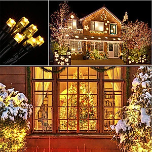 Gavenia Decorative Solar Lights Outdoor,72FT 200 LED 8 Modes Fall Lights Christmas Lights Waterproof Solar Garden Lights Fairy Lights for Home Patio Party Wedding Decor,Warm White