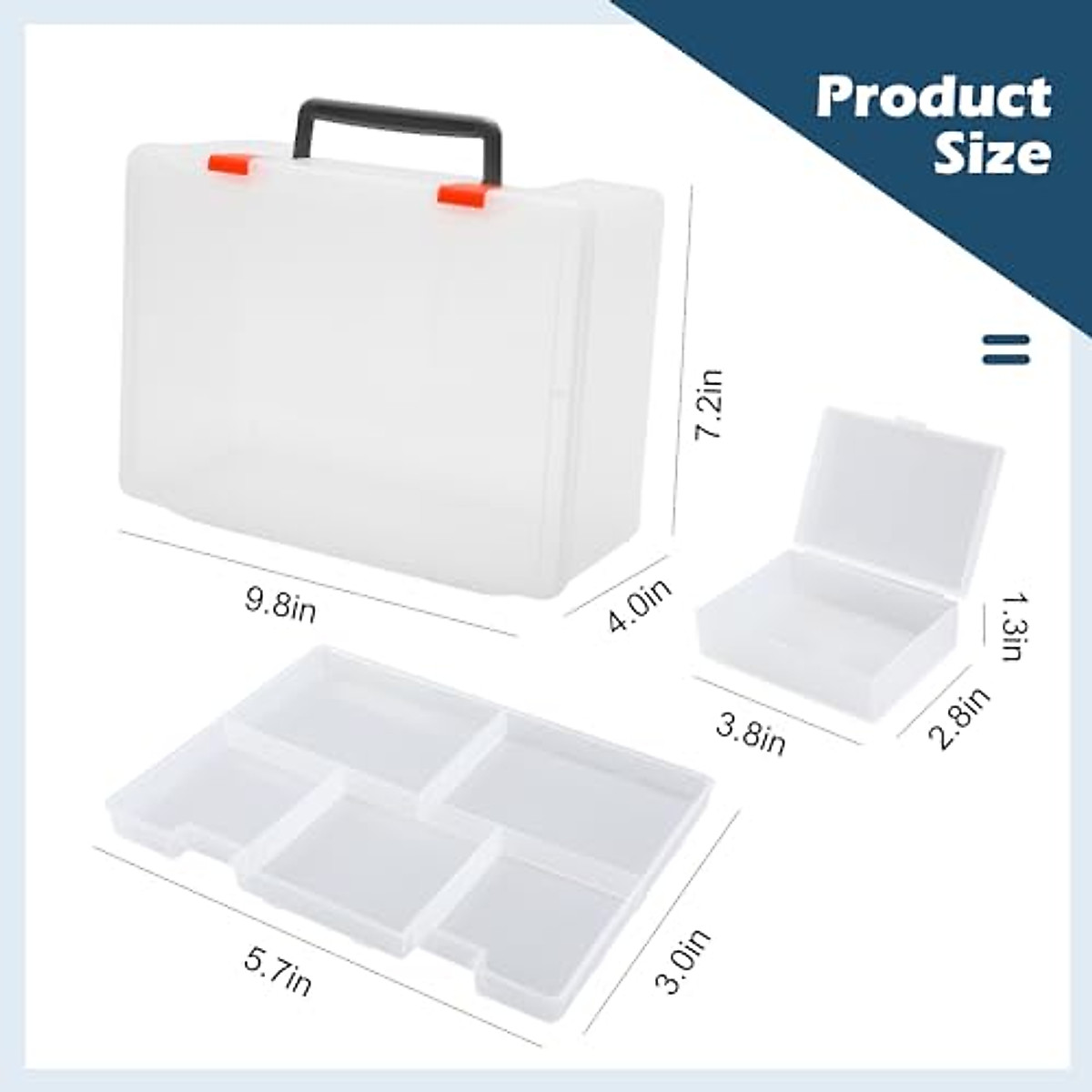 Saichotoy Trading Card Storage Box: Card Case Holder Organizer for 800+ Pokemon, MTG, Yugioh, TCG Cards with 11 Individual Starter Deck Box Each Holds 70 Cards