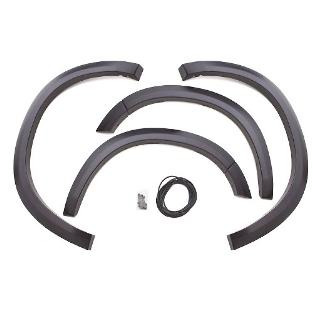 Lund SX202T Elite Series Black Sport Style Textured Front and Rear Fender Flare - 4 Piece, Complete Set