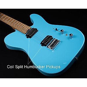 Censtar Electric Guitar, Solid Electric Guitar Consists of a Roasted Mahogany Body and Maple Neck,Professional/Full Size Mercury Electric Guitar for Adults.