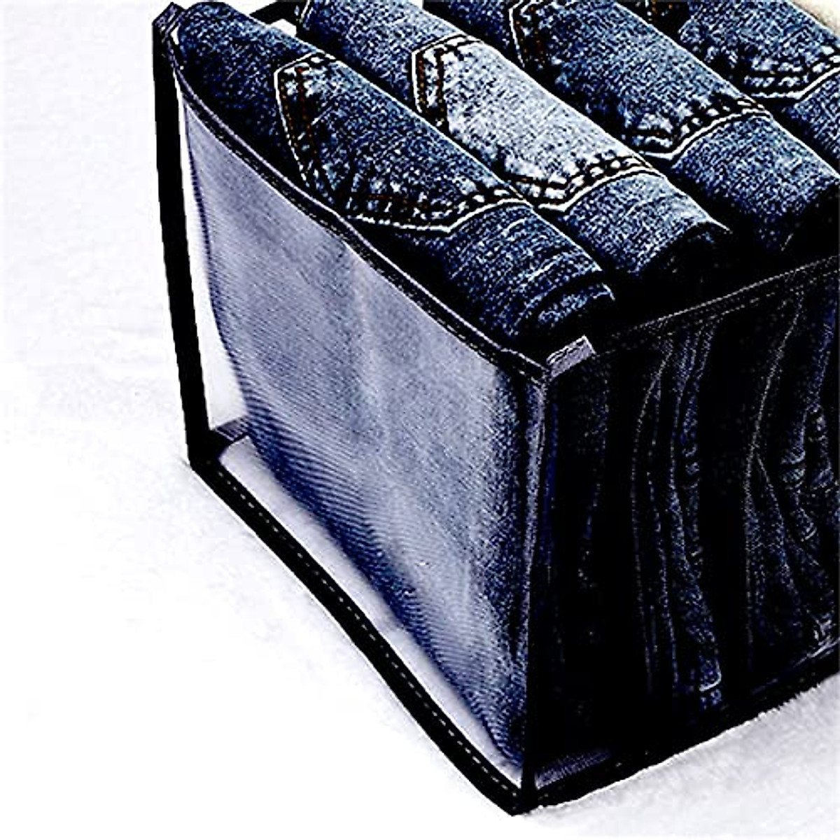Durable Clothes Organizer Foldable Drawer Organizers Jeans Drawer Dividers Organizers Clothes Mesh Separation Box for Jeans Legging T-Shirt Underwear Socks