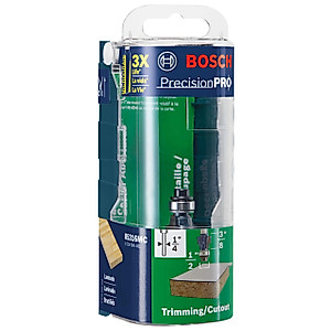 BOSCH 85316MC 1/2 In. x 3/8 In. Carbide-Tipped Smooth-Edge Laminate Trim Router Bit