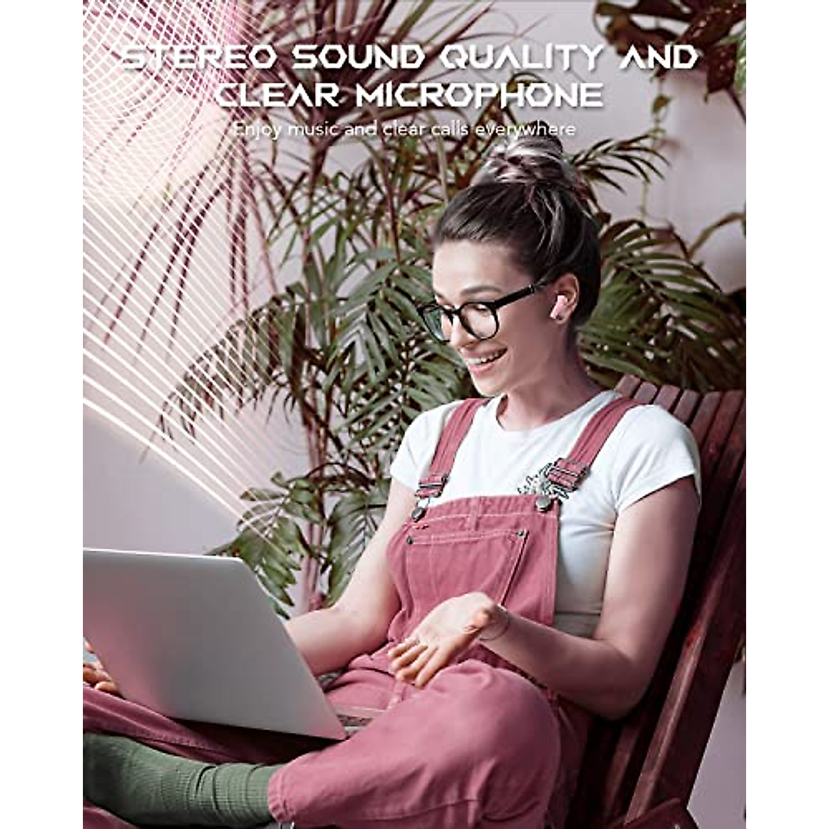 Black Shark Bluetooth Earbuds Wireless Earbuds with Emoji LED Light, Gaming Earbuds with 45ms Ultra Low Latency, Bluetooth 5.1, Music and Gaming Dual Modes, 24H Playtime, IPX5 Waterproof- Pink