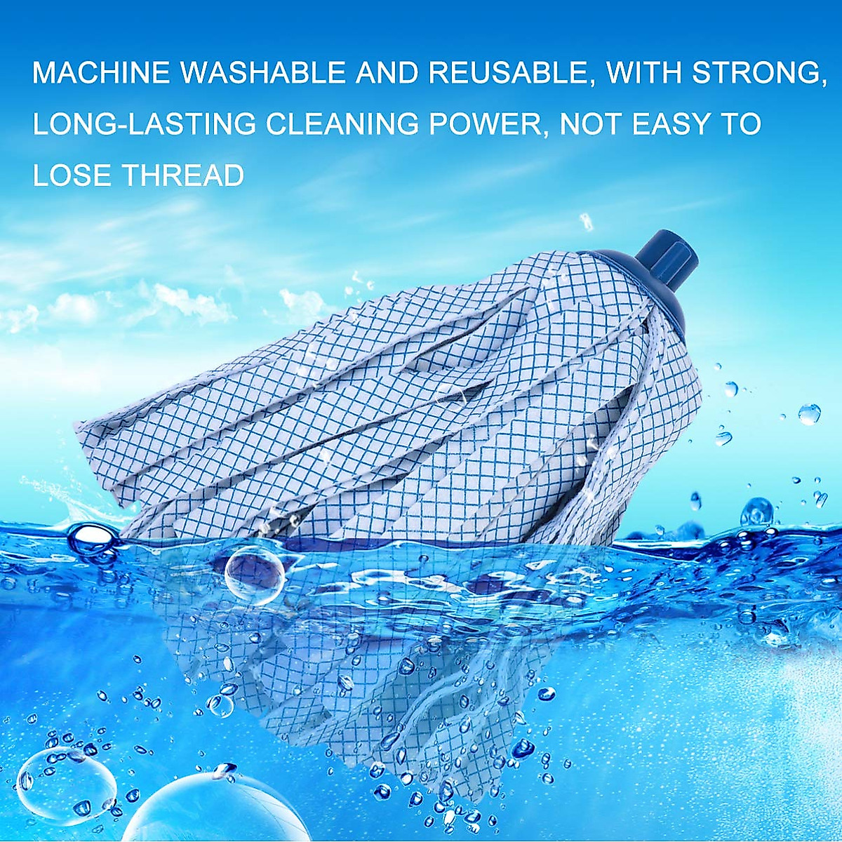 Cabilock 2pcs Mop Replacement Head Cotton Floor Mop Refills Reusable Mopping Head Cleaning Accessories Wet Dry Mop Microfiber Mop Floor Cleaning Tool Floor Mop Heads Cotton Rope Commercial